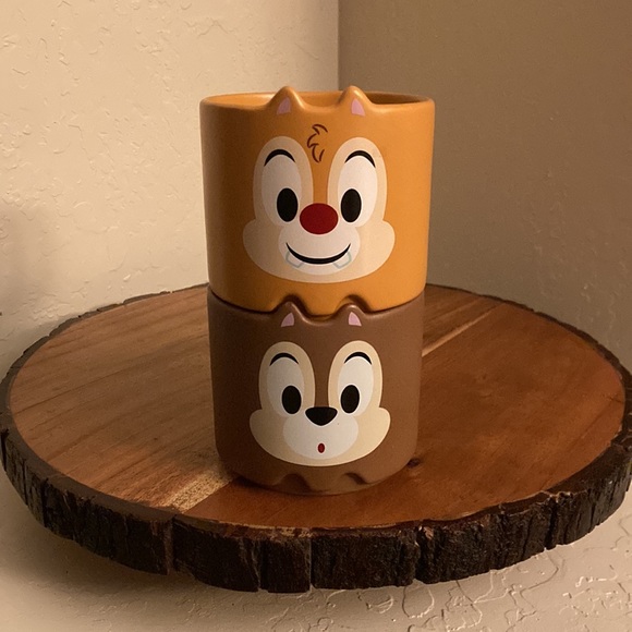 Disney | Kitchen | Disney Store Chip And Dale Stacking Mugs Set Of 2 ...